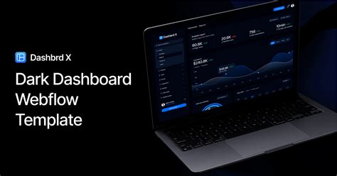 Dashboard Dark Mode Webflow Template Dashbrd X Brix Templates