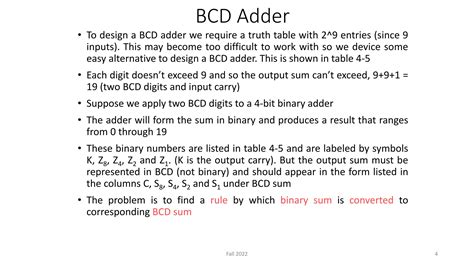 Lecture5 Chapter4 Design Decimal Adder And Binary Multiplier Circuitspdf