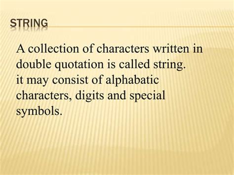 String Handling In C Pptx Programming Languages Computing