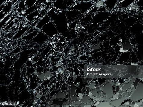 브로 큰 블랙에 무너진 유리의 조각입니다 3d 그림 3 차원 렌더링 0명에 대한 스톡 사진 및 기타 이미지 0명 3차원 형태 개념 Istock