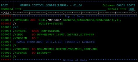 Icetool Range Operator