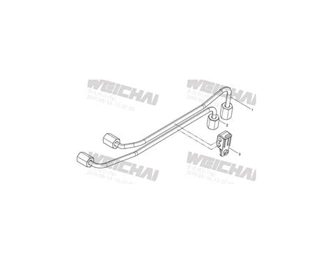 Faw Jh6 460 Truck Engine Assembly High Pressure Fuel Pipe Assembly