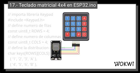 Teclado Matricial X En ESP Ino Password Wokwi ESP STM Arduino Simulator