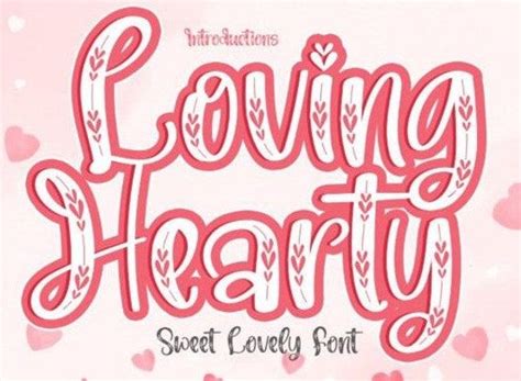 Loving Hearty Font Script Beautiful Font Vintage Font Retro Font Calligraphy Font Classic