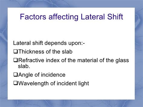 lateral shift