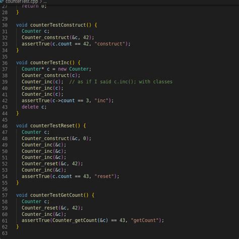 solved part 3 create a fake counter class next take a look