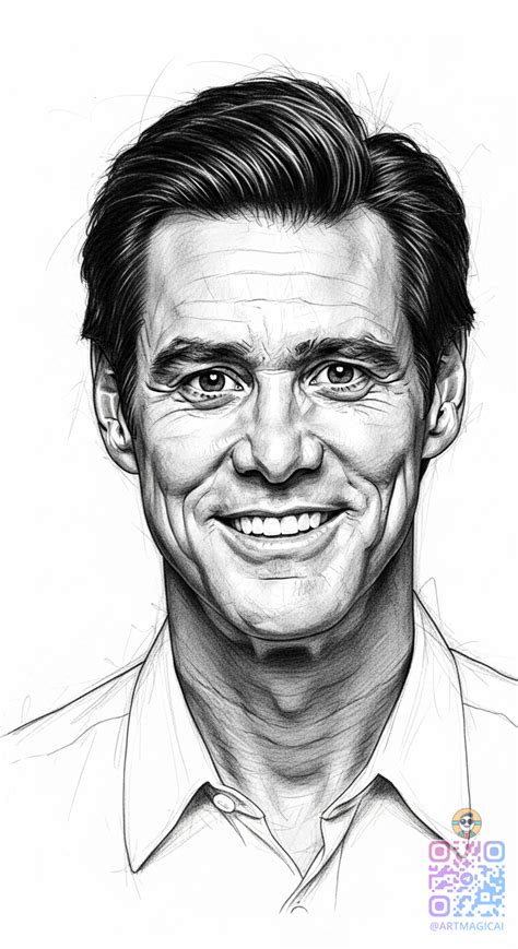 Portrait Of Jim Carrey Sketch Pencil Drawing Sketches Of Famous