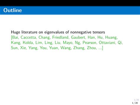 A New Perron Frobenius Theorem For Nonnegative Tensors Pdf Physics Science