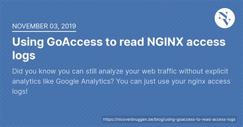 Using Goaccess To Read Nginx Access Logs Nicoverbruggenbe
