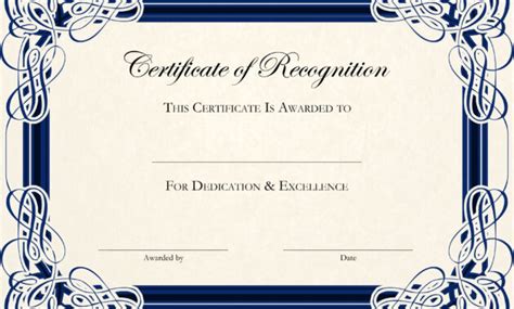 Sports Cetificate Certificate Of Recognition A Thumbnail For