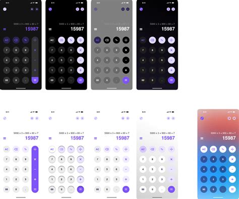 Calculator Screen Design Ideas Light Dark Mode Figma