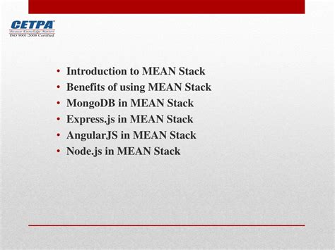 Ppt Overview Of Mean Stack Development Powerpoint Presentation Free