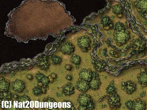 Forest Cave Battle Map Dnd Battle Map Dandd Battlemap Dungeons And