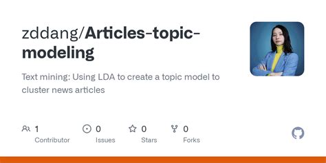 github zddang articles topic modeling text mining using lda to