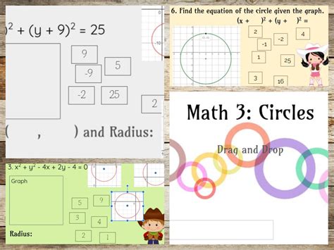 Equations Of Circles Drag And Drop