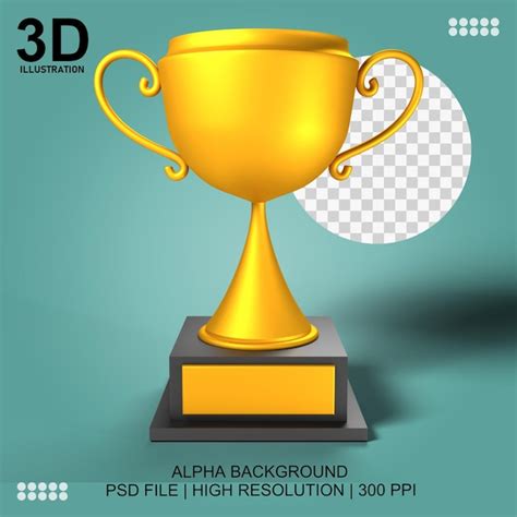 Premium Psd 3d Tropy Ilustration