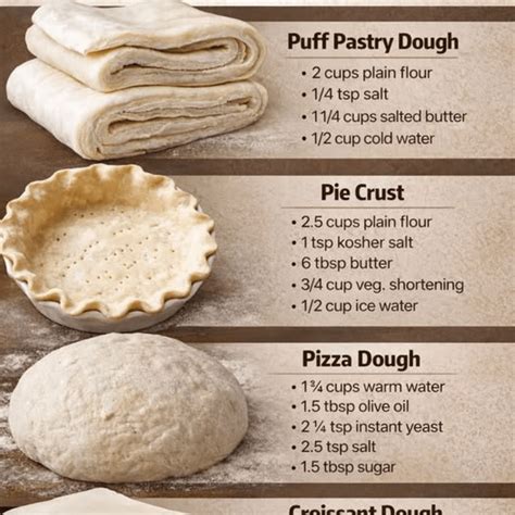 Four Essential Doughs Explained Puff Pastry Pie Crust Pizza Dough
