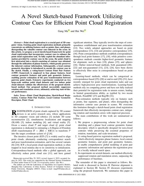 Pdf A Novel Sketch Based Framework Utilizing Contour Cues For Efficient Point Cloud Registration