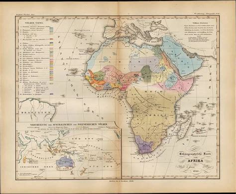Rare 1st Ed Map Of Africa Perthes 1845