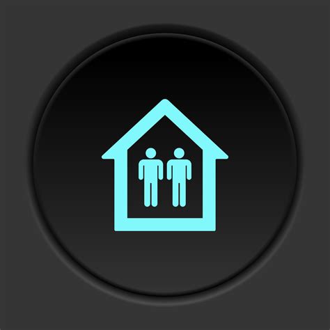 Round Button Icon Mans In A House Button Banner Round Badge Interface For Application