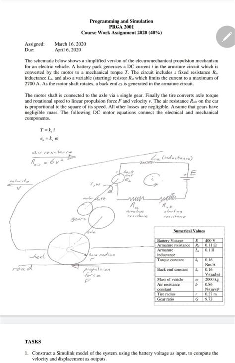 I Would Like To Get The Two Main Ode Equations Needed