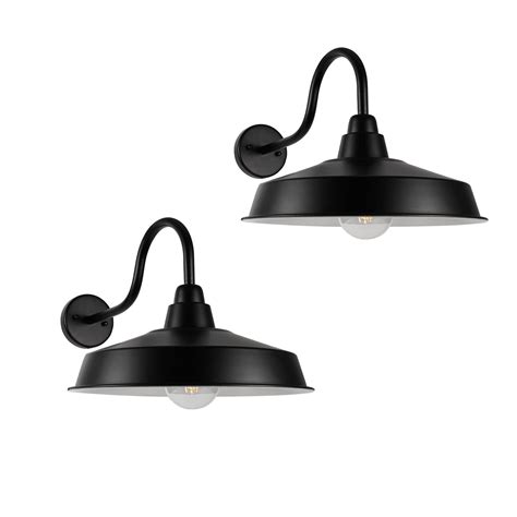 Gooseneck Barn Light Outdoor 16 Inch Dome Large Farmhouse Exterior