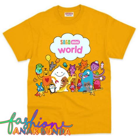 เสื ้ อยืดเด ็ ก Sago Mini World ใหม ่ ล ่ าสุดวัสดุพรีเมี ่ ยม