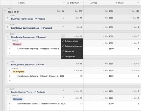 Grouping By Field Data Feature Ideas Baserow