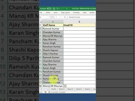 Smart Trick To Generate S Of Email ID In Excel Shorts EdBharat Excel YouTube
