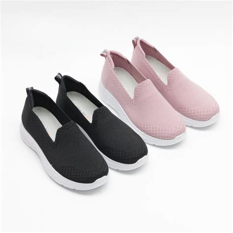 여성 니트 슬립온 운동화 Y1 온채널