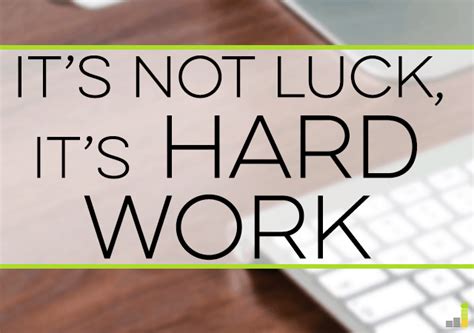 Its Not Luck Its Hard Work Frugal Rules