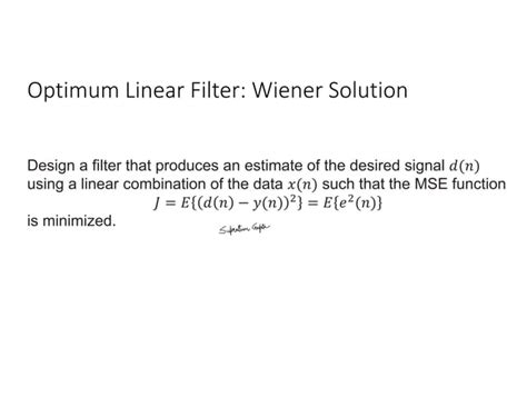 Lecture Notes On Adaptive Signal Processing 1 Pdf Physics Science