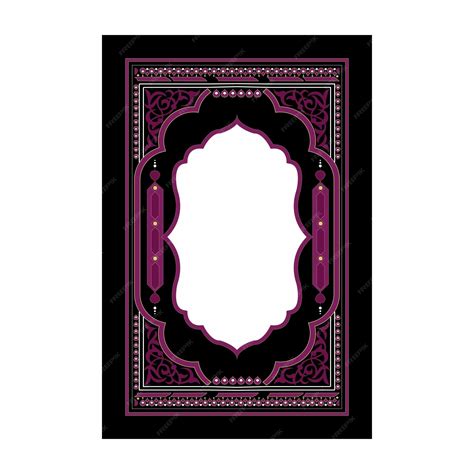 이슬람 책 표지 디자인 국경 디자인 프리미엄 벡터