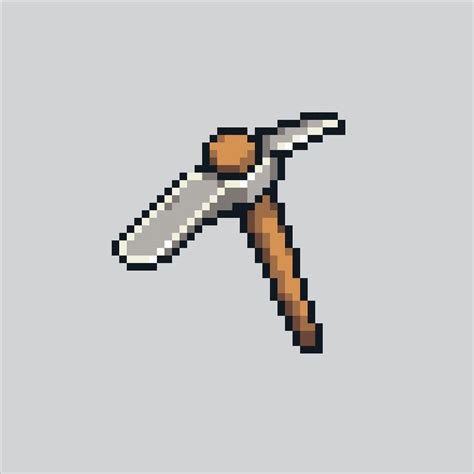 Pixel Art Illustration Pickaxe Pixelated Pickaxe Pickaxe Pixelated For The Pixel Art Game And