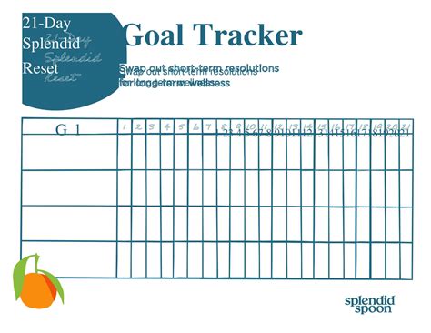 Excel Template Goal Tracking