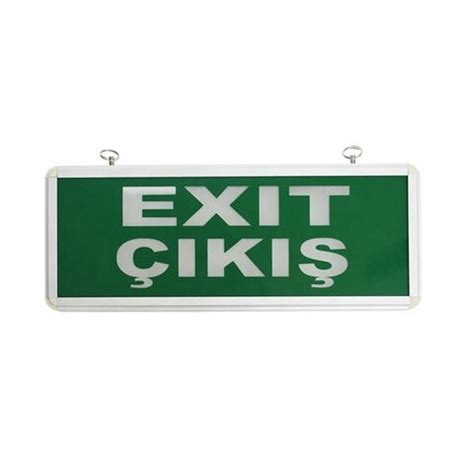 Bulk Buy China Wholesale High Quality Fire Safety Wall Mount Glass Exit Sign Green Single Or