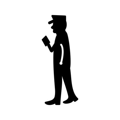 Guard Checking Passport Vector Icon 16708780 Vector Art At Vecteezy