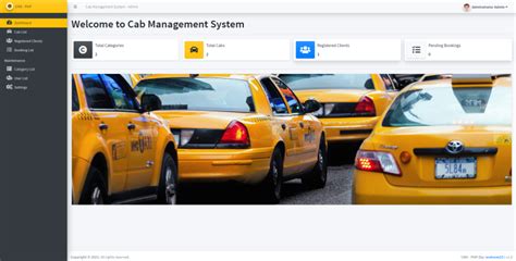 Cab Management System Project In Php With Source Code And Report Download Kashipara
