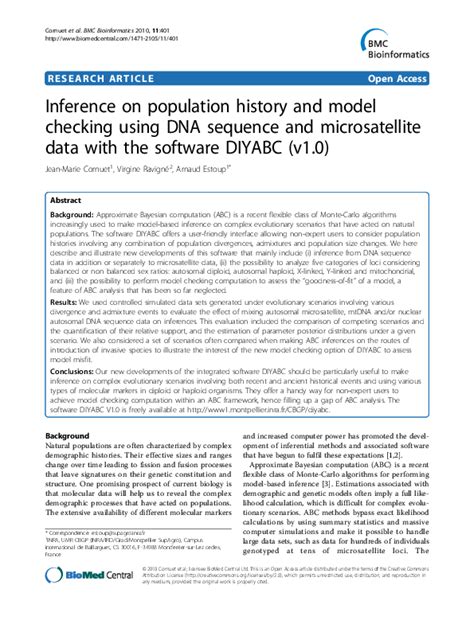 Pdf Inference On Population History And Model Checking Using Dna Sequence And Microsatellite