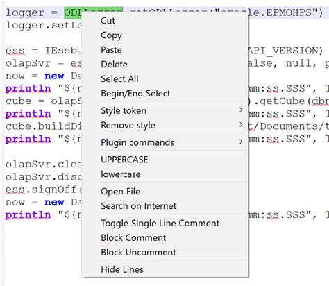 Notepad Plugins Oracle Hyperion Labs