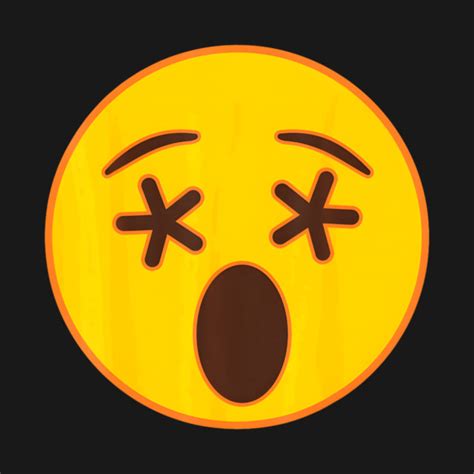 Emoji Crossed Out Eyes Yellow Smile Face Emoji Crossed Eyes T Shirt