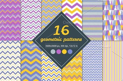 16 Vector Seamless Patterns Set 1