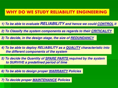 Ppt Fundamentals Of Reliability Engineering And Systems Survivability
