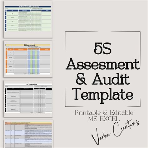 5s Assessment And Audit Excel Template Lean Manufacturing Editable Etsy