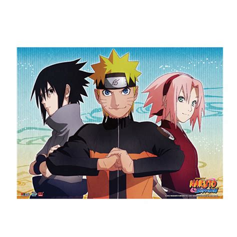 Naruto Shippuden Naruto Sasukeandsakura Key Art Wall Scroll Casa Manga