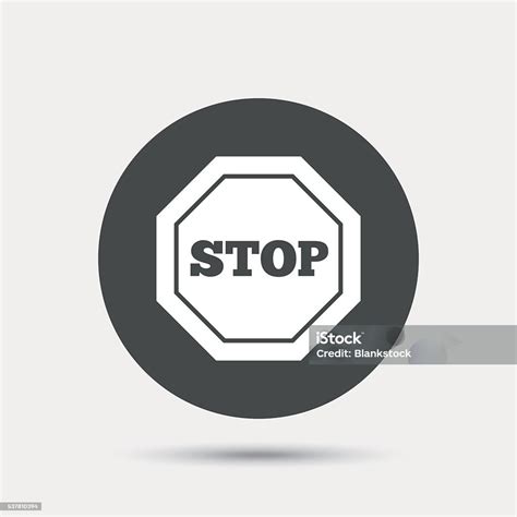 Traffic Stop Sign Icon Caution Symbol Stock Illustration Download Image Now Badge Circle