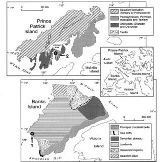 Location Map Of Banks Island And Prince Patrick Island Western