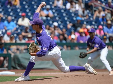 Caleb Gilbert Pitches Lsu Past No 1 Osu Into Cws Finals