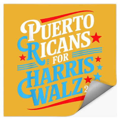 Puerto Ricans For Harris Walz Presidential Election 2024 Stickers Sold By Sherriajserc2 Sku