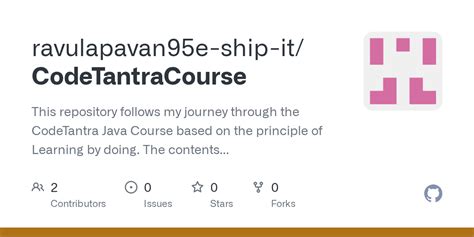 Github Ravulapavan95e Ship Itcodetantracourse This Repository